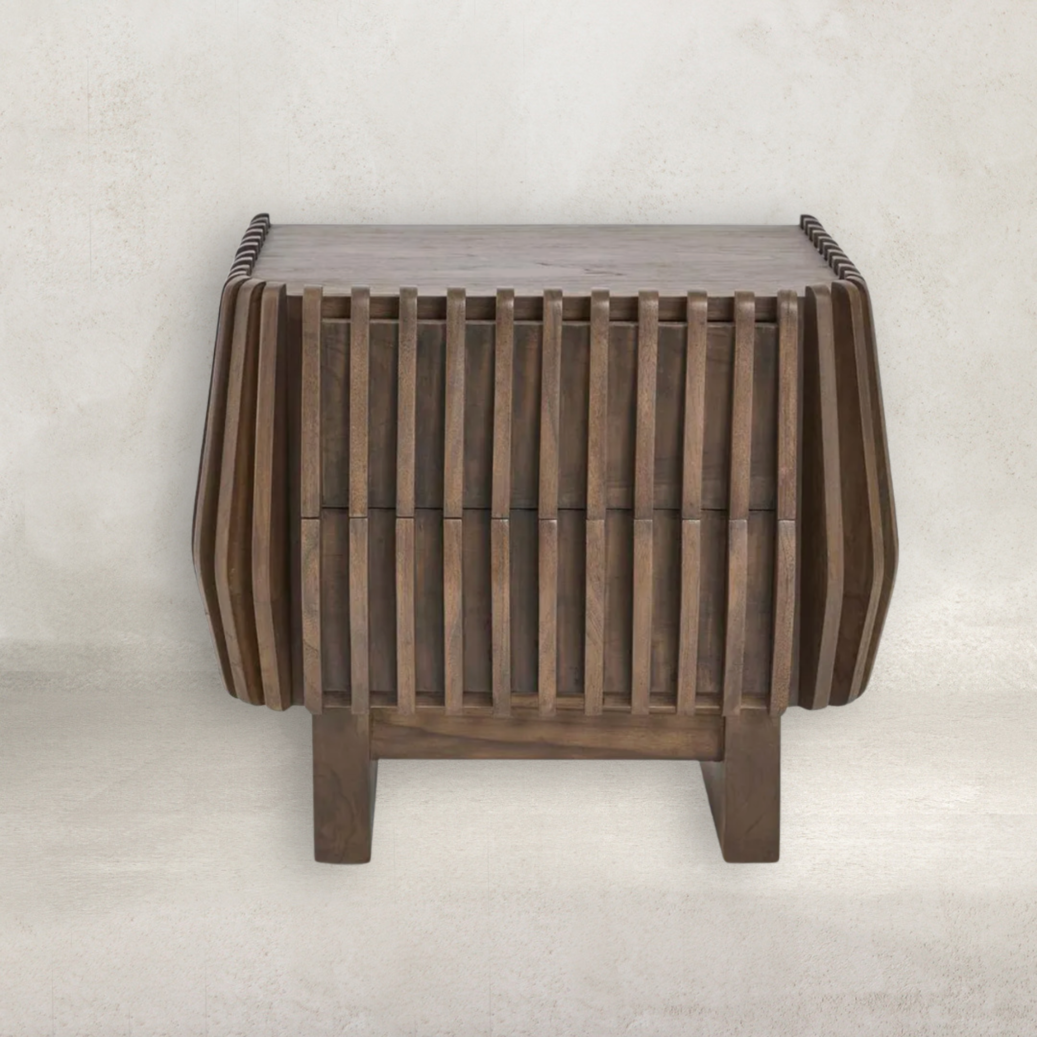Holstein 2 Drawer Bedside Dark Walnut– Village Stores
